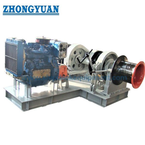Diesel Engine Driven Double Gypsy Marine Anchor Windlass Ship Deck ...