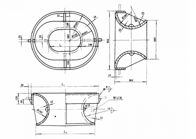 JIS F 2017-1982 Type BP Steel Plate Fabricated Bulwark Mounted Panama ...