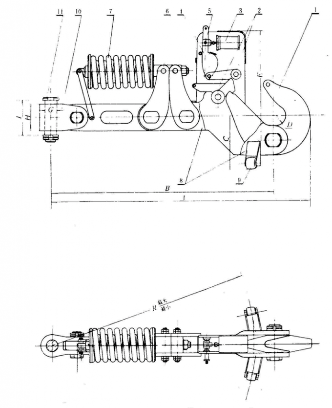 Pneumatic Quick Release Spring Towing Hook Ship Towing Equipment