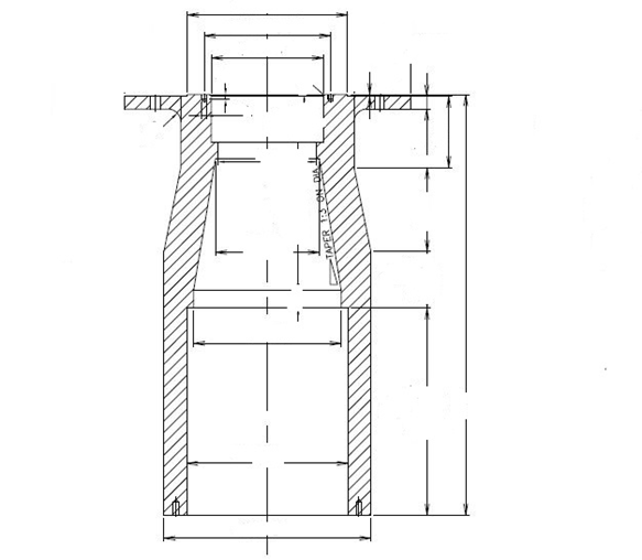 Fabricated Ship Rudder Stock Trunk Marine Hydraulic Steering
