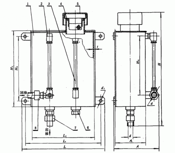Stainless Steel Galvanized Steel Stern Tube Lubricant Oil Gravity Tank ...