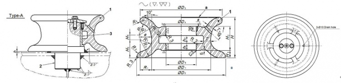 ISO 13755 Type A Casting Steel Single Roller Fairlead Without Dust ...