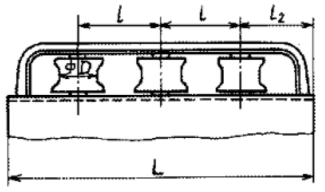 JIS F 2014 Form DF DS Closed Type 3 Rollers Shipside Fairlead Ship ...