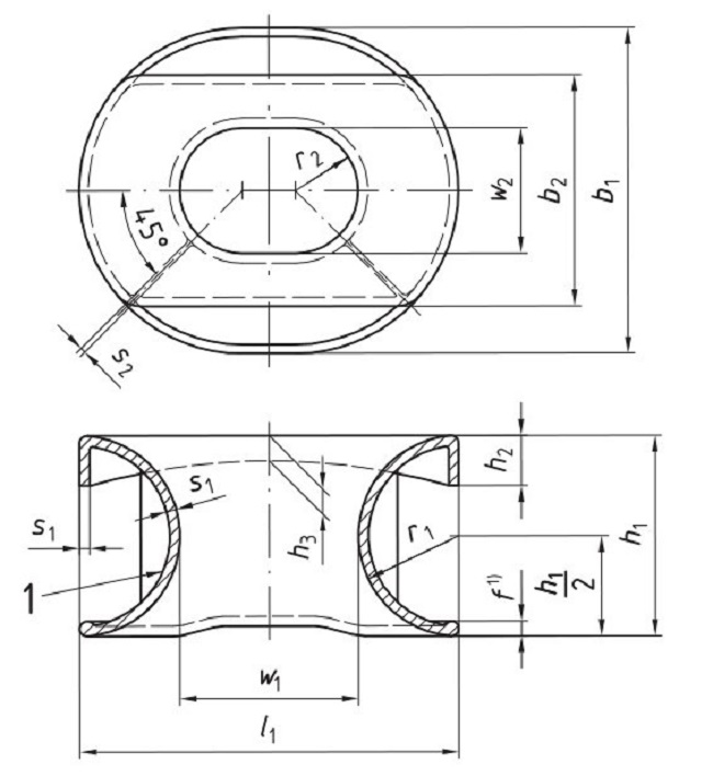 DIN 81915 Form A Casting Steel Bulwark Mounted Mooring Chock Ship ...