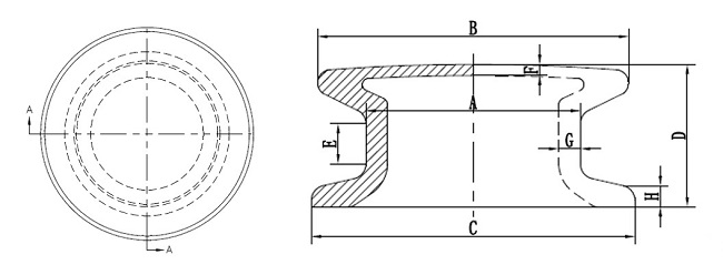 Casting Steel 6" 8" 10" Marine Button Chock ASTM A27-70-36 Ship Mooring ...
