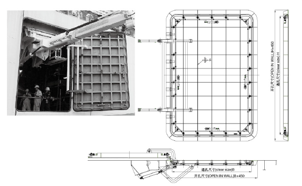 Hydraulic Operation Pilot Door, Watertight Ship Side Door