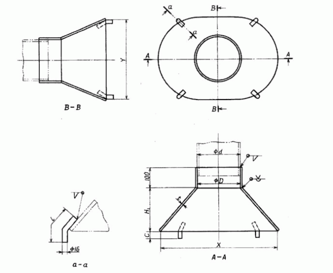 Stainless Oval Type Suction Bell Mouth Marine Pipe Fittings