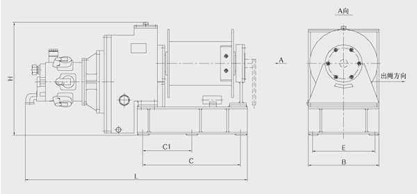 ISO 7364 Pneumatic Motor Driven Marine Accommodation Ladder Winch Ship ...
