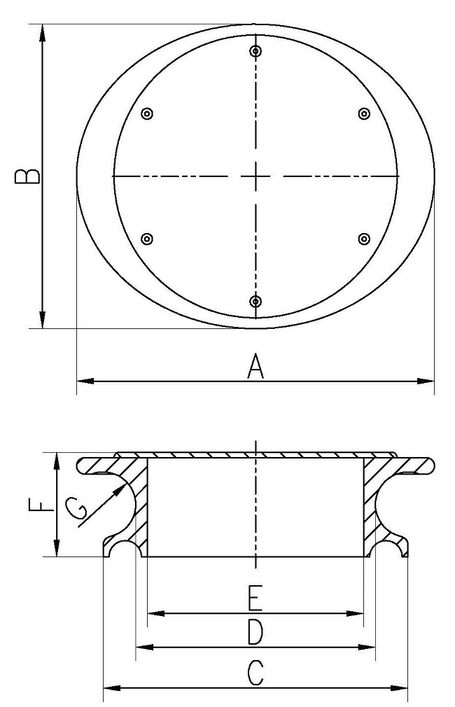 Polished Stainless Steel Button Chock 14" Ship Mooring Equipment