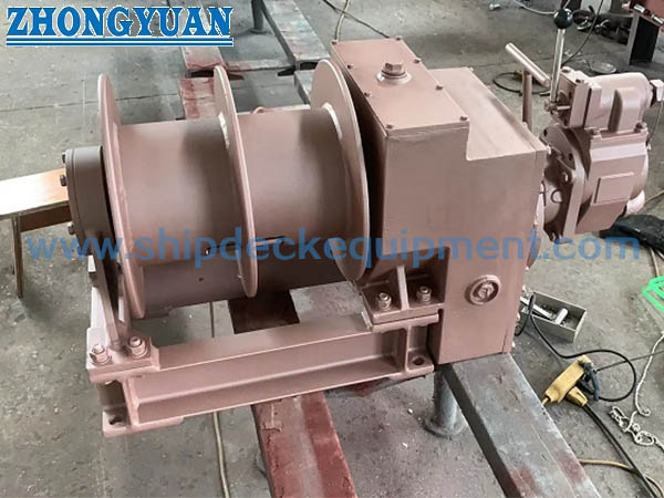 Ship Aluminum Pilot Ladder Winch ISO 7364 Split Drum Pneumatic Motor Driven