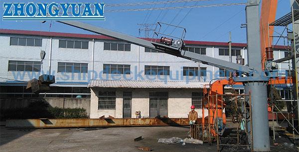 3T 5m Electric Fixed Boom Slewing Crane With Tower Ship Deck Equipment