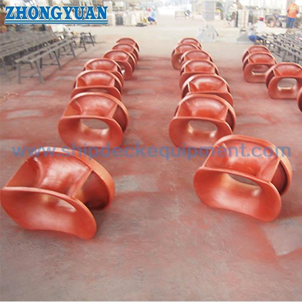 NS 2587 Type A Bulwark Mounted Steel Plate Fabricated Welded Chock Ship ...