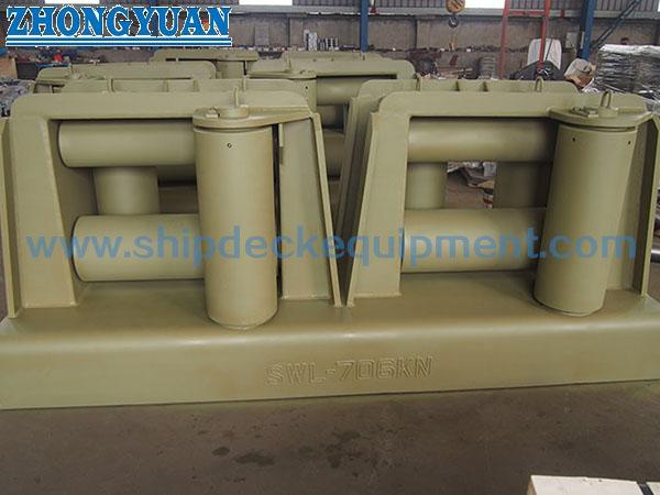 ISO 13733 Type 5R Five Rollers Universal Fairlead On Ship Towing Equipment