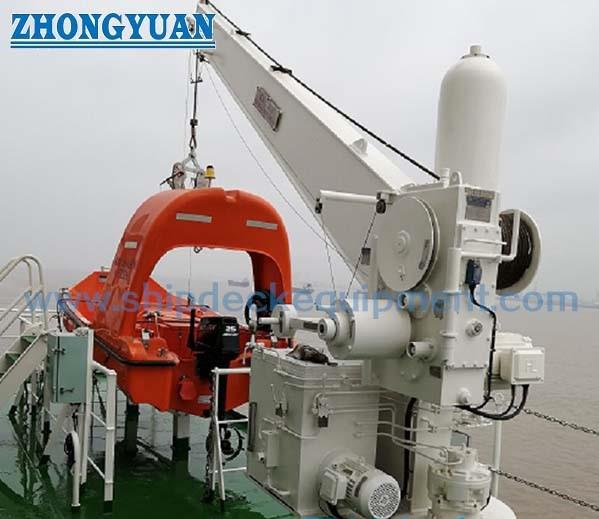 14kN Fixed Arm Slewing Type Rescue Boat Davit Ship Life Saving Equipment
