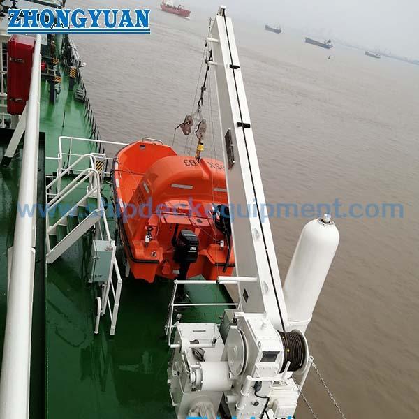14kN Fixed Arm Slewing Type Rescue Boat Davit Ship Life Saving Equipment