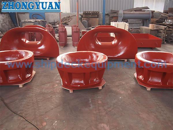 JIS F 2030 Bulwark Mounted Chock For Single Point Mooring Ship Towing ...