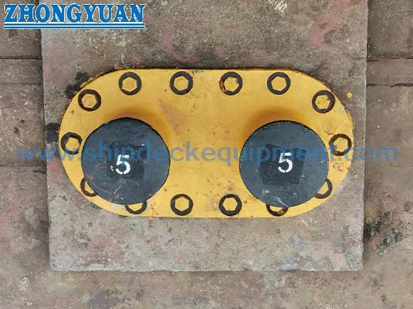 Casting Steel Tee Head Dock Bollard With Anchorage Ship Mooring Equipment